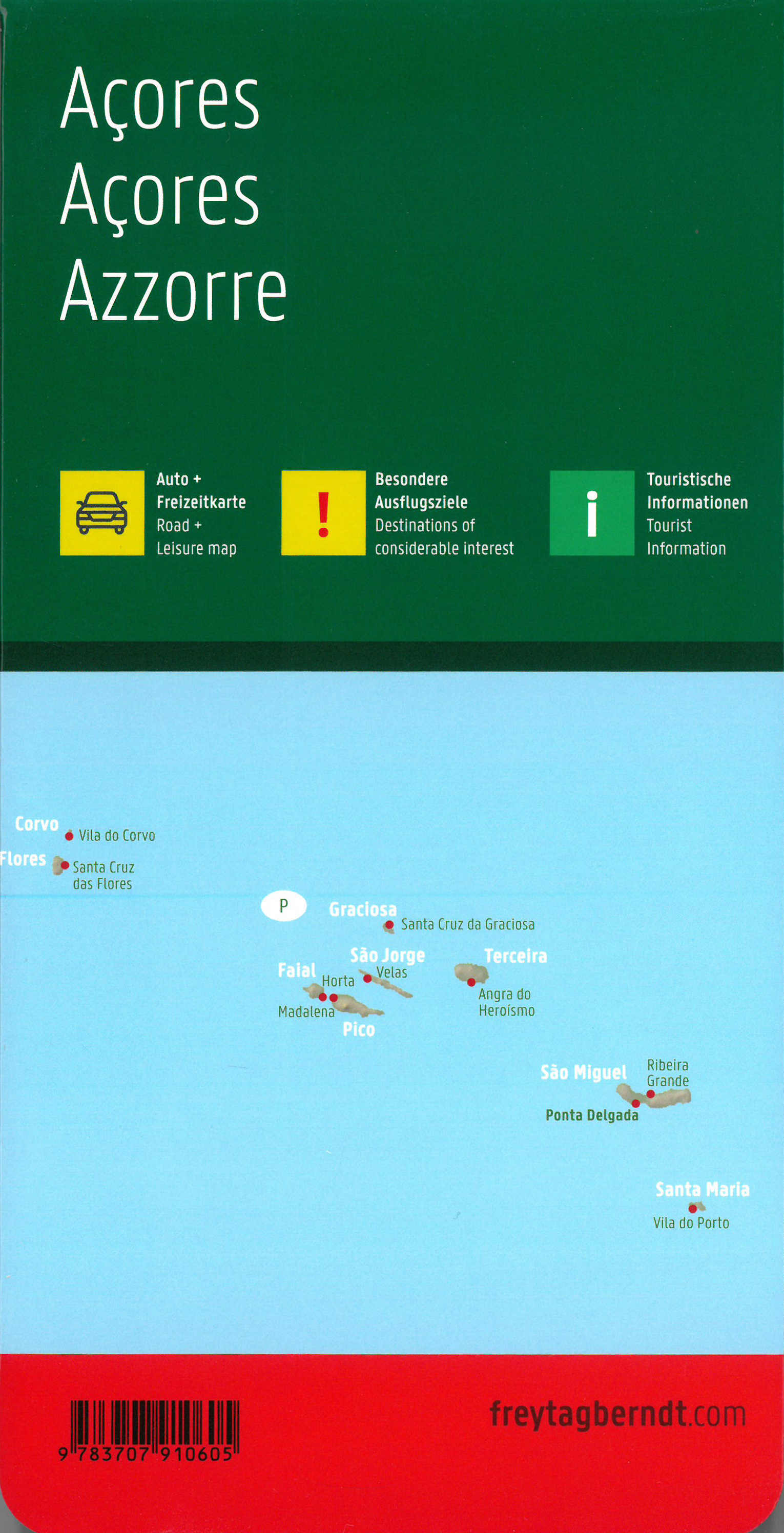 Wegenkaart - landkaart Azoren - Azores | Freytag & Berndt ...