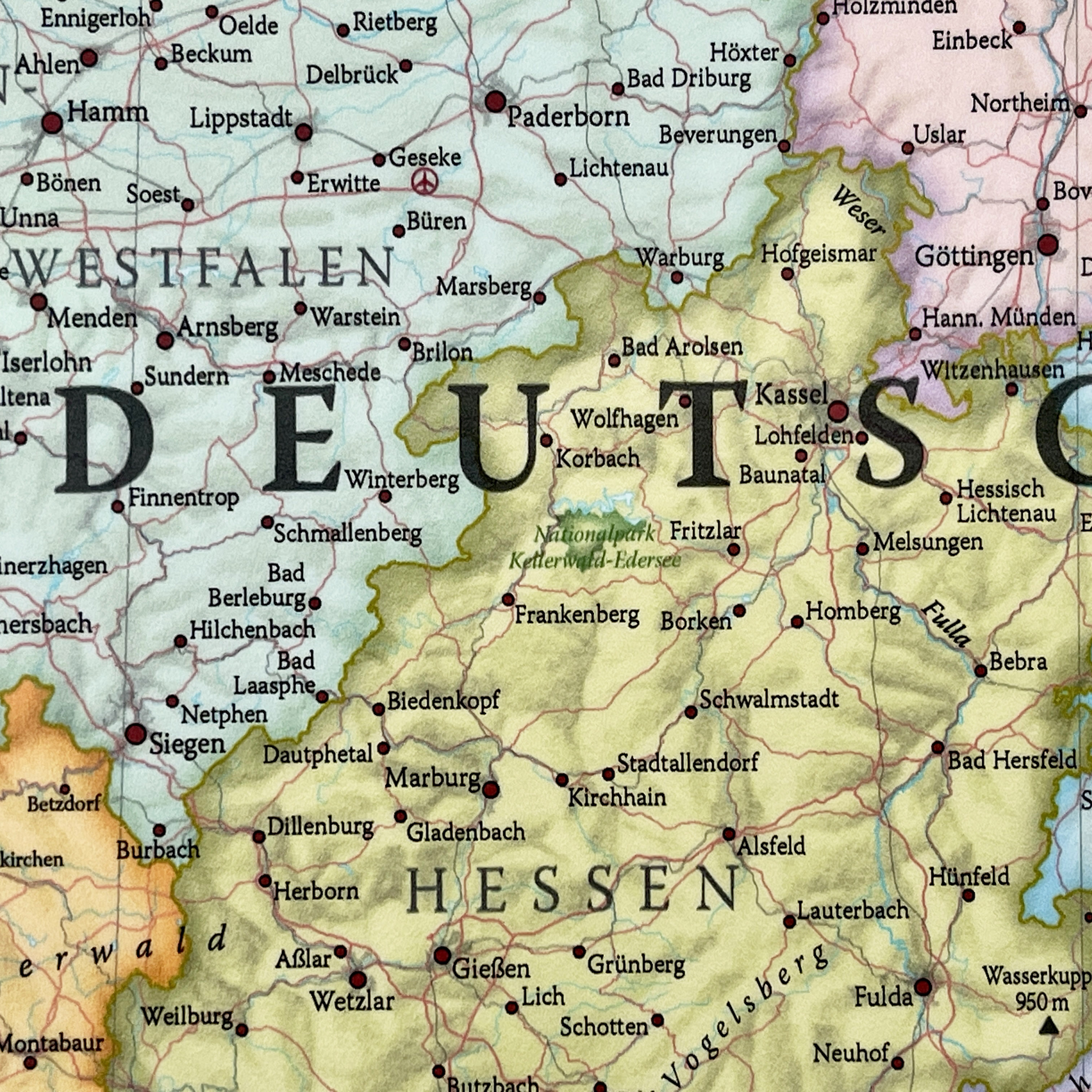 Wandkaart Classic Duitsland | 60 x 42 cm | Maps International ...