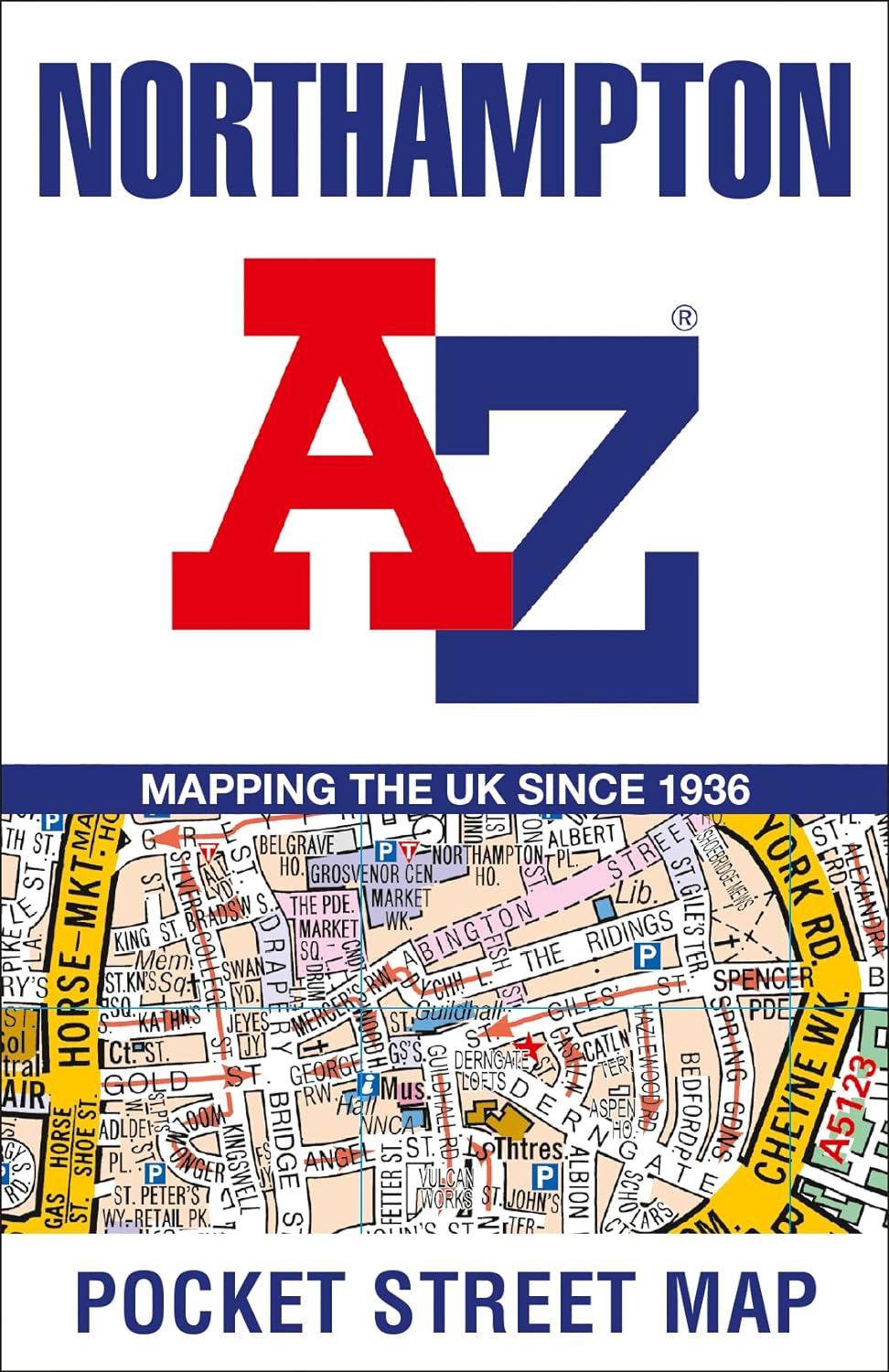 Stadsplattegrond Pocket Street Map Northampton | A-Z Map Company ...