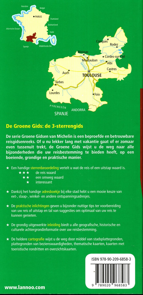 Reisgids Michelin groene gids Zuidwest-Frankrijk (Toulouse - Lourdes ...
