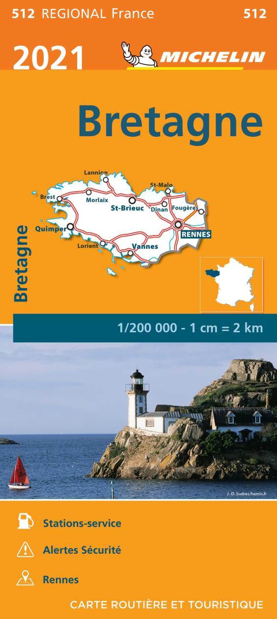 Wegenkaart - landkaart 512 Bretagne 2021 | Michelin 9782067249653 kopen