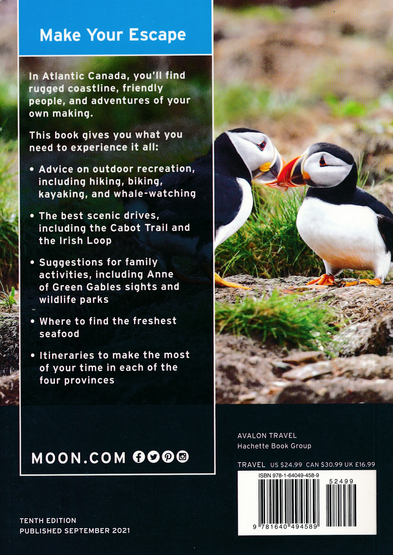 Reisgids Atlantic Canada | Moon Travel Guides | 9781640494589 ...