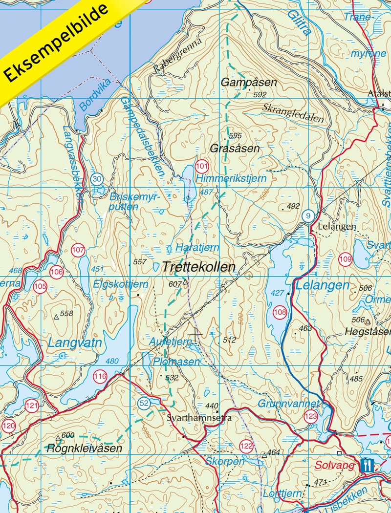 Wandelkaart 2221 Turkart Finnemarka | Nordeca | 7046660022214 ...