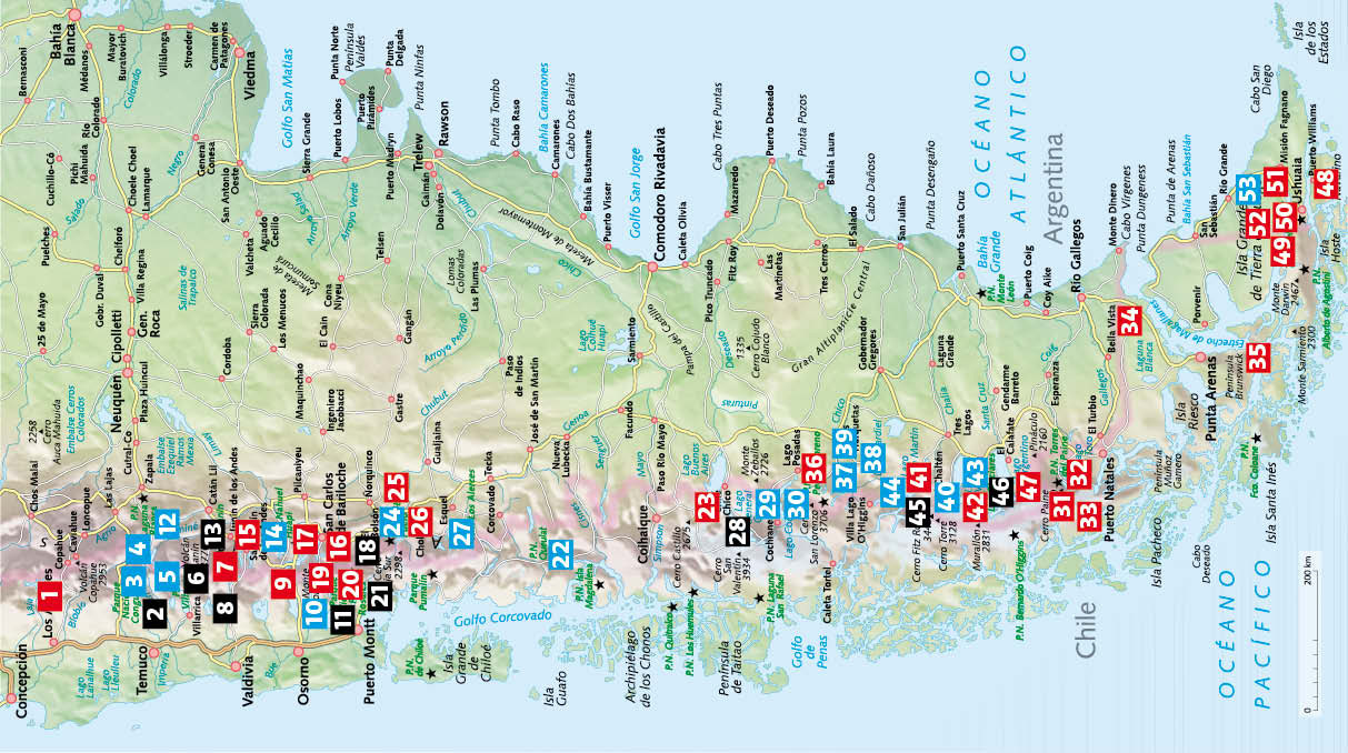 Wandelgids Patagonië en Vuurland - Patagonien und Feuerland | Rother ...